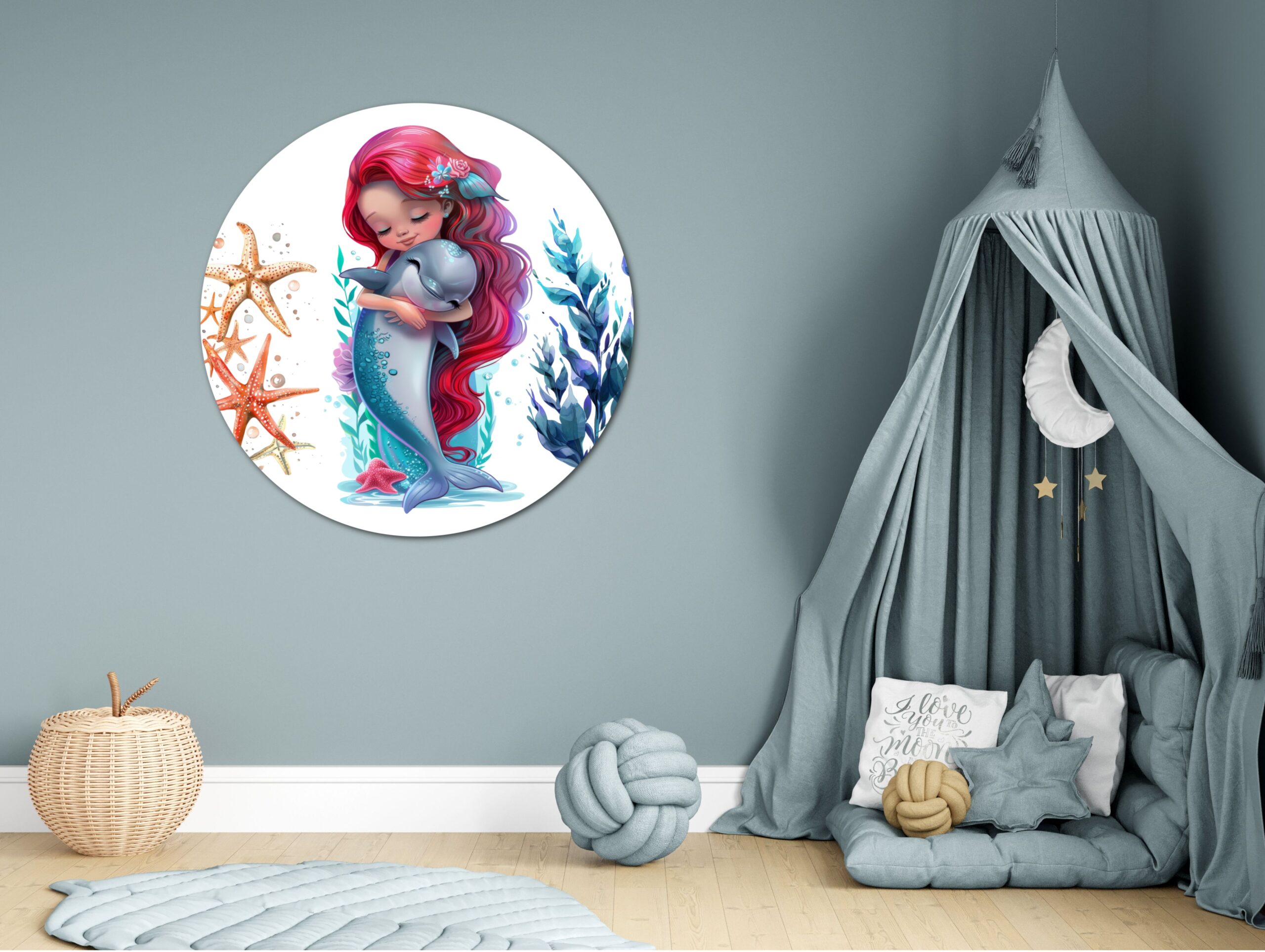 Muurcirkel – Zeemeermin Ariel – Label- Zero